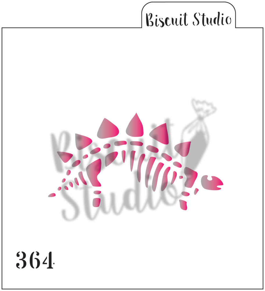 Dinosaur skeleton cookie stencil – biscuit studio
