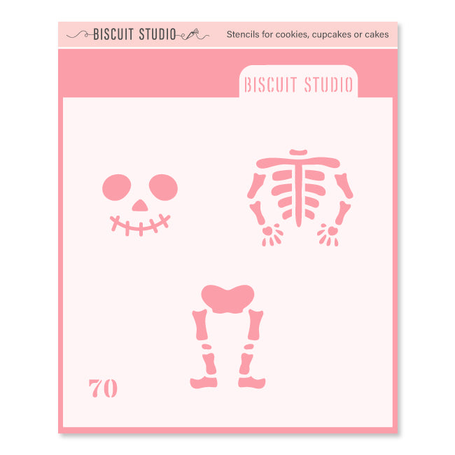 Skeleton cookie stencil – biscuit studio