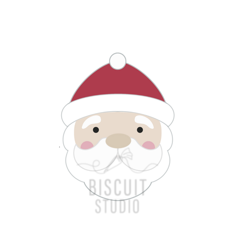 Biscuit Studio | Father Christmas Face Cookie Cutter – biscuit studio