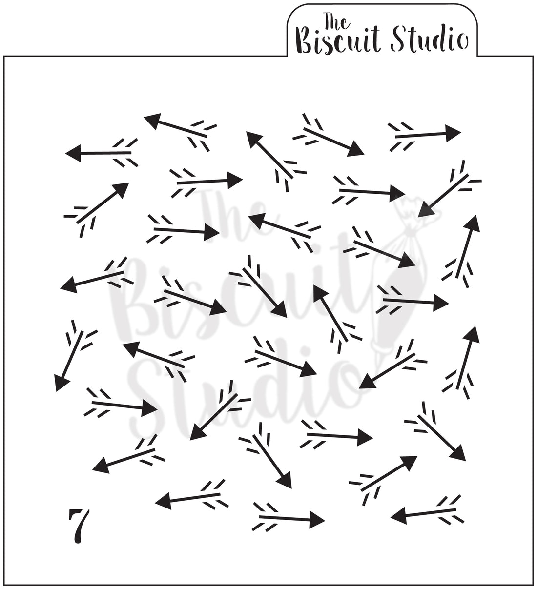 Arrows mixed direction cookie stencil – biscuit studio