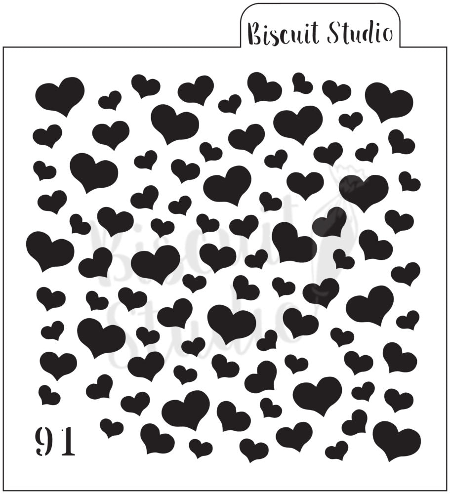 Chubby heart background Cookie Stencil – biscuit studio