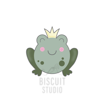Frog with crown cookie cutter – biscuit studio