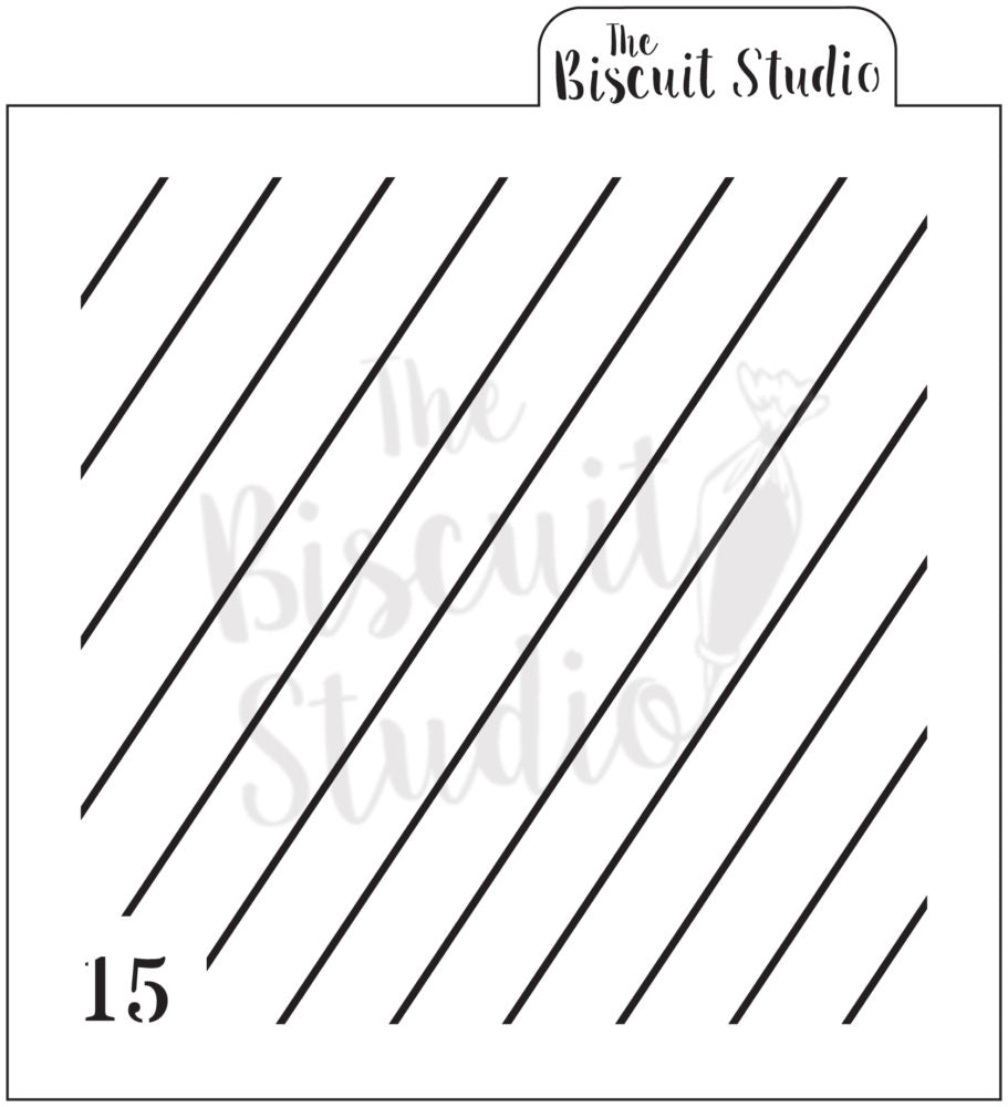 Diagonal lines cookie stencil – biscuit studio