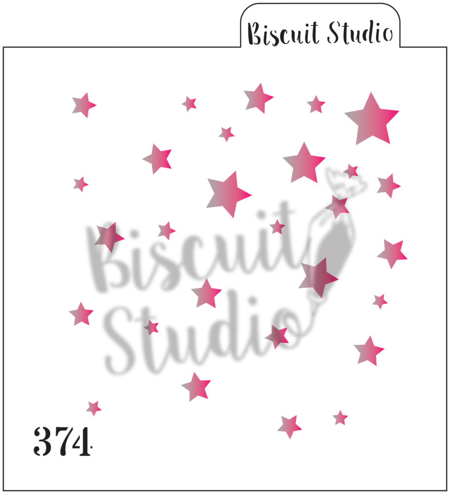Falling Stars cookie stencil – biscuit studio