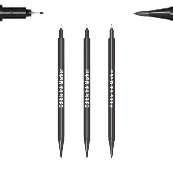 Dual tipped black edible ink pen – biscuit studio
