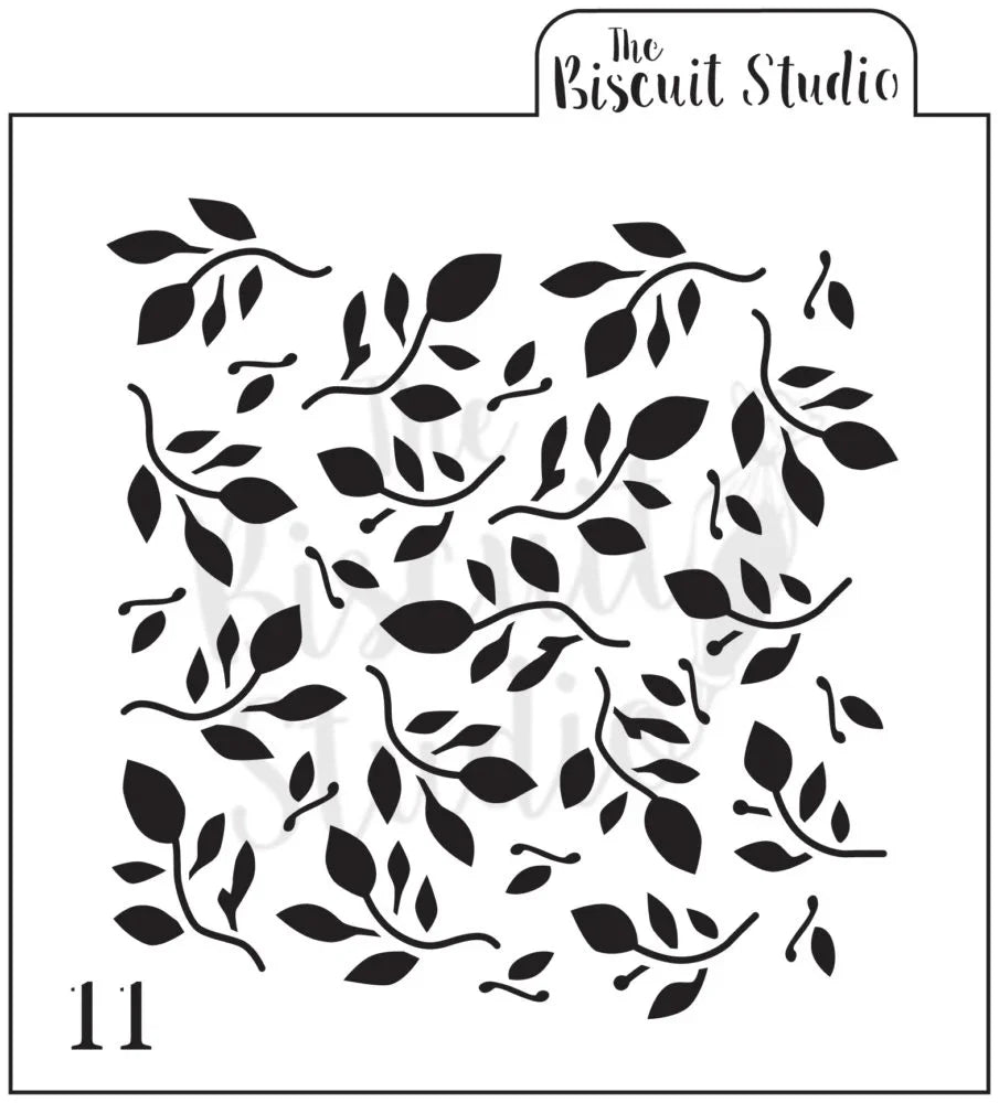 Leaf pattern cookie stencil – biscuit studio