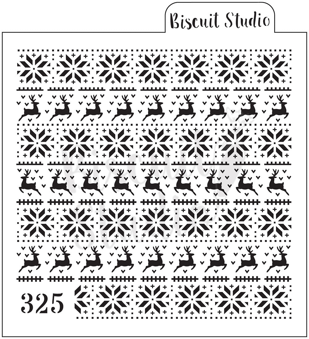 Nordic pattern cookie stencil – biscuit studio