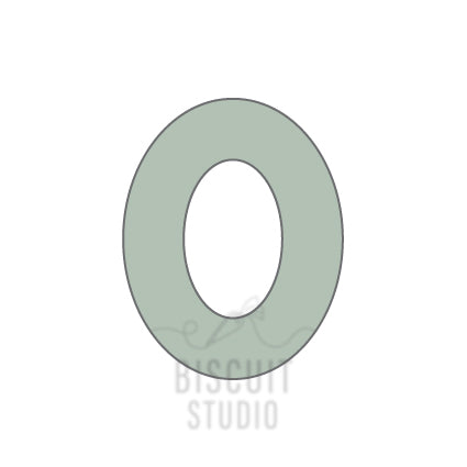 Number zero cookie cutter – biscuit studio