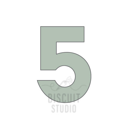 Number 5 cookie cutter – biscuit studio