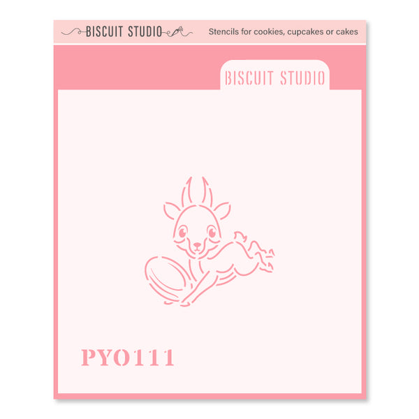 Jumping springbok PYO cookie stencil – biscuit studio