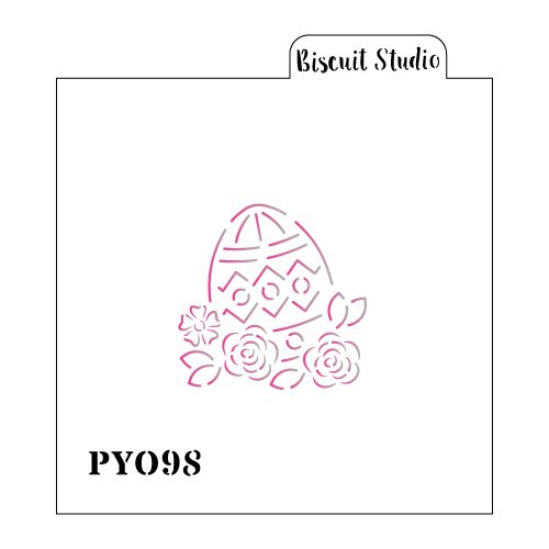 Easter floral egg PYO cookie stencil – biscuit studio