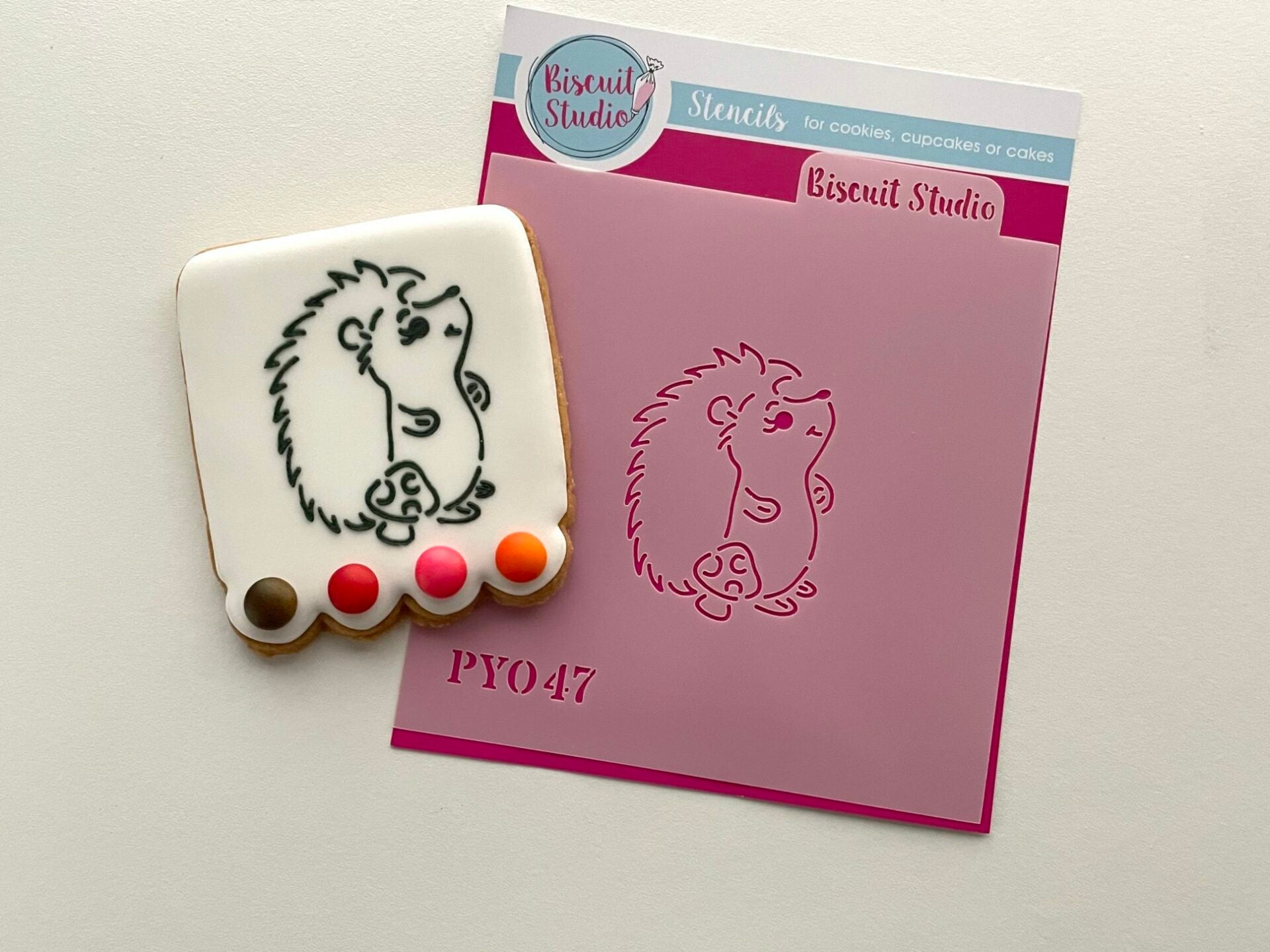 PYO Hedgehog cookie stencil – biscuit studio