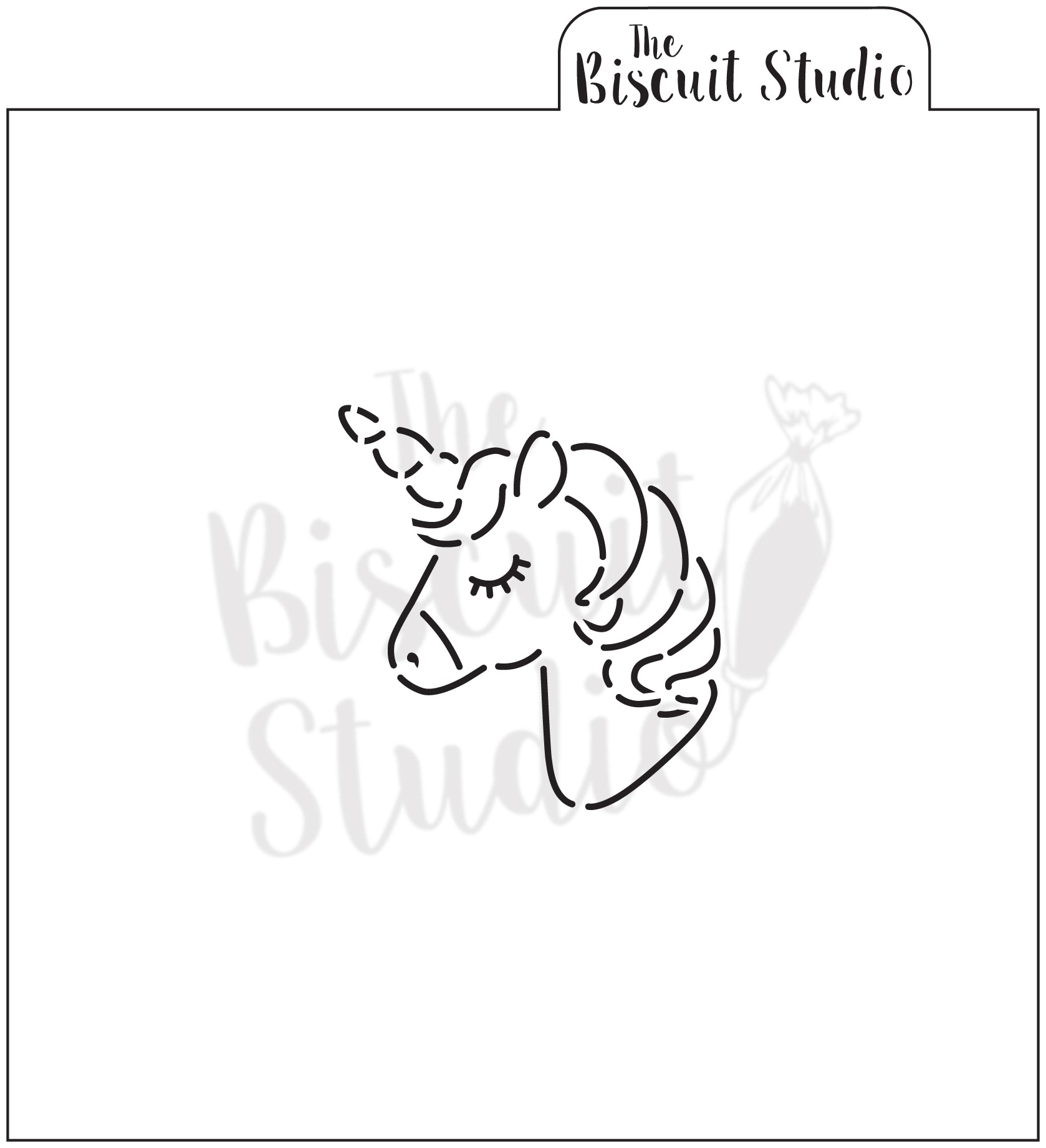 PYO Unicorn cookie stencil – biscuit studio