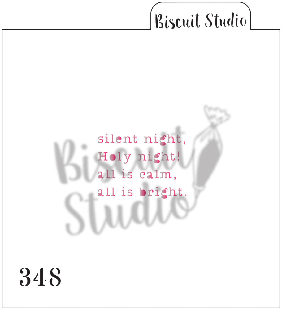 Silent night cookie stencil – biscuit studio