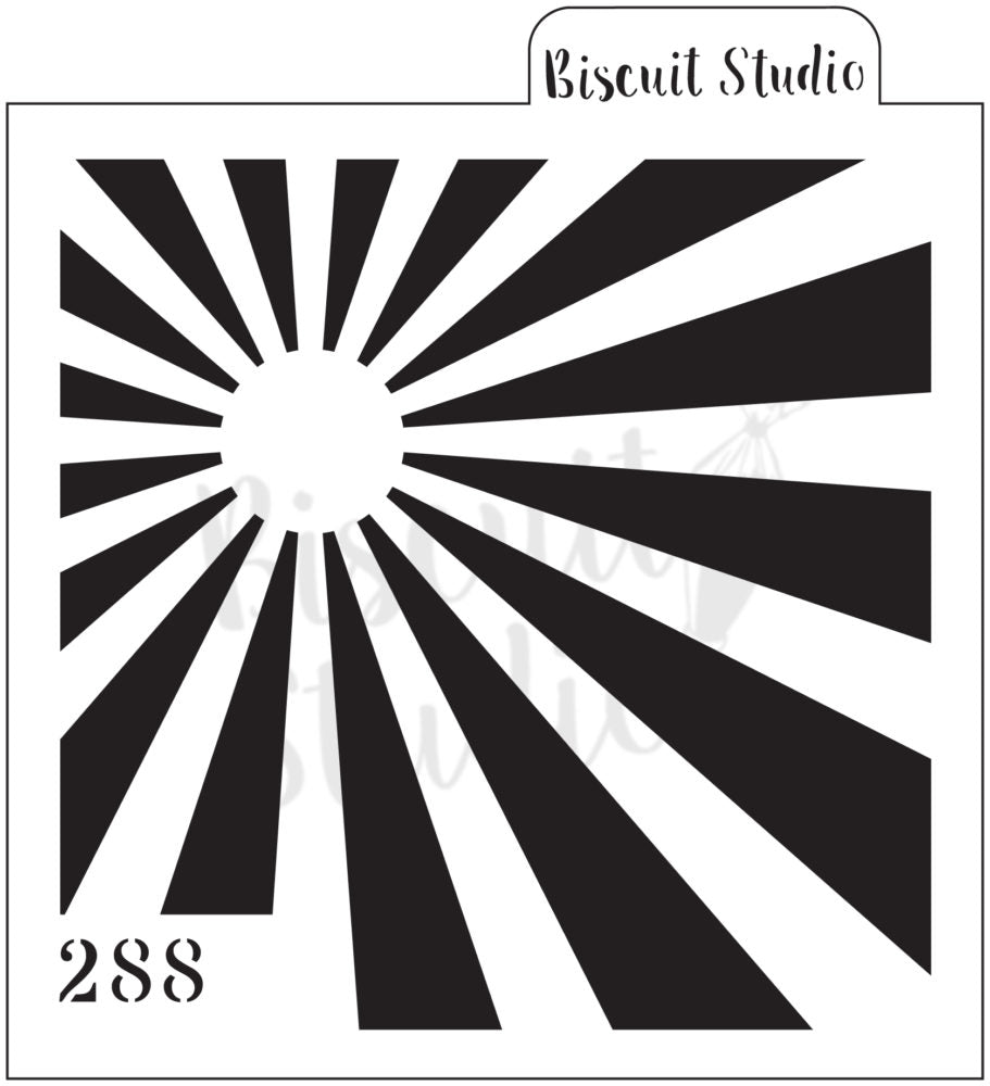 Sunburst cookie stencil – biscuit studio