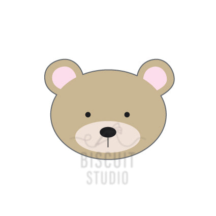 Teddy face cookie cutter – biscuit studio