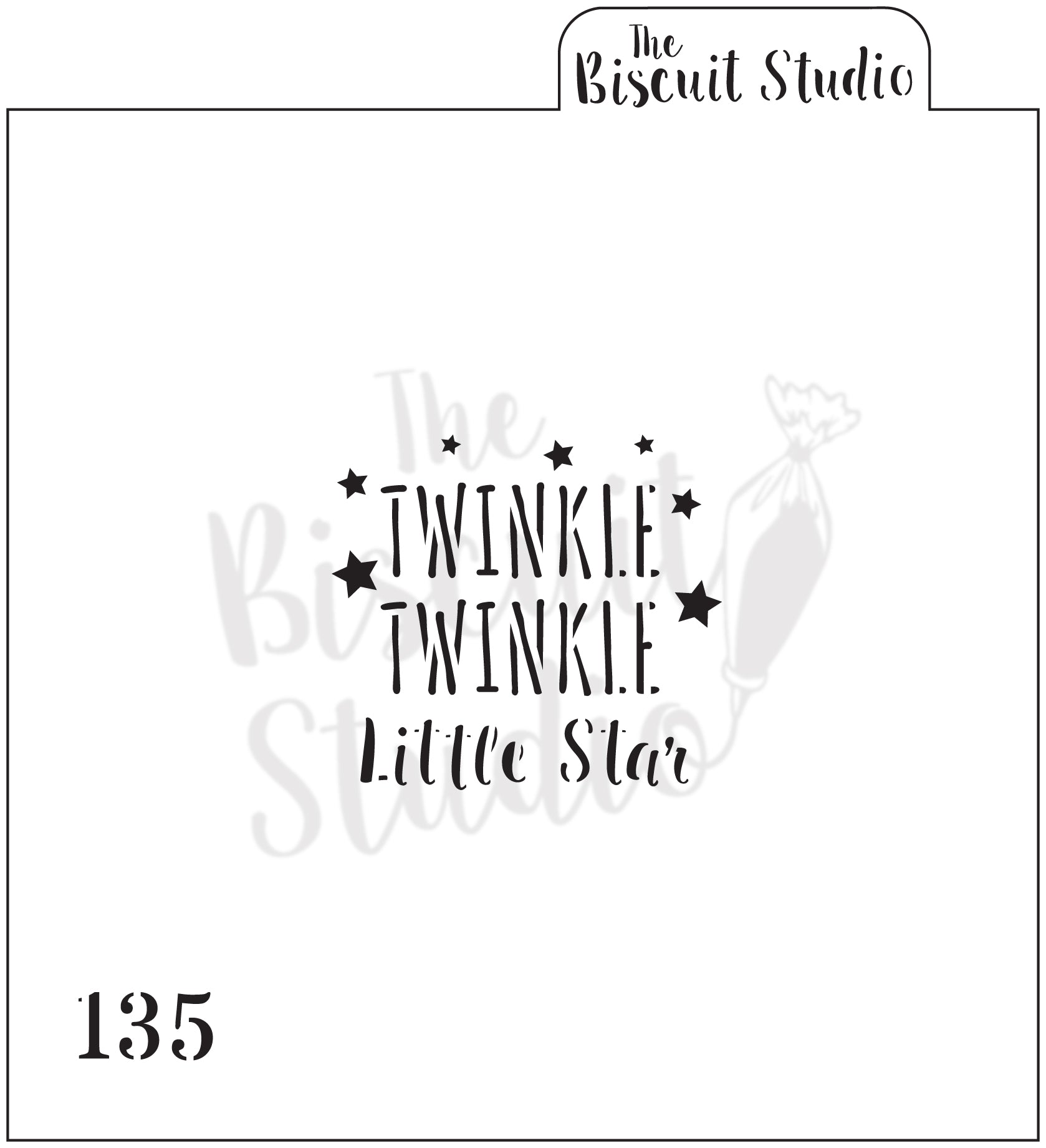Twinkle Twinkle little star cookie stencil – biscuit studio