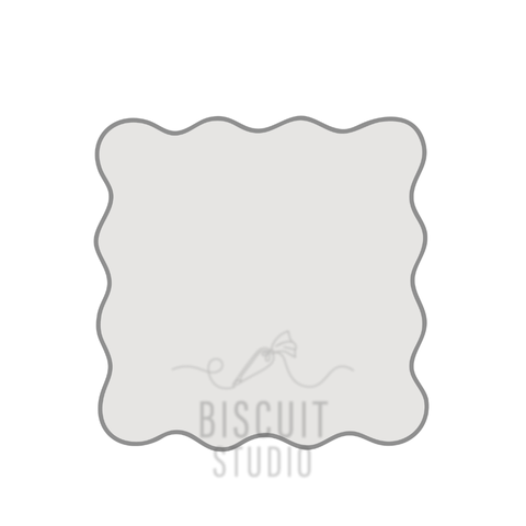 Biscuit Studio | Wavy Square Plaque Cookie Cutter – biscuit studio